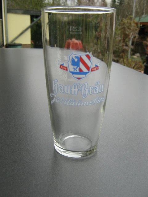 RARITÄT ! WILLIBECHER altes Bierglas 0,25 ltr. Hauff Bräu Lichtenau ...