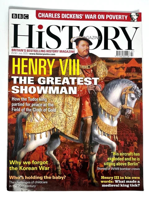 Bbc History Magazine Henry 8th Viii The Greatest Showman July 2020 £4