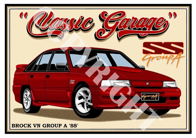 NEW CLASSIC GARAGE Brock VN Group A SS Maroon tin metal sign $66.00 ...