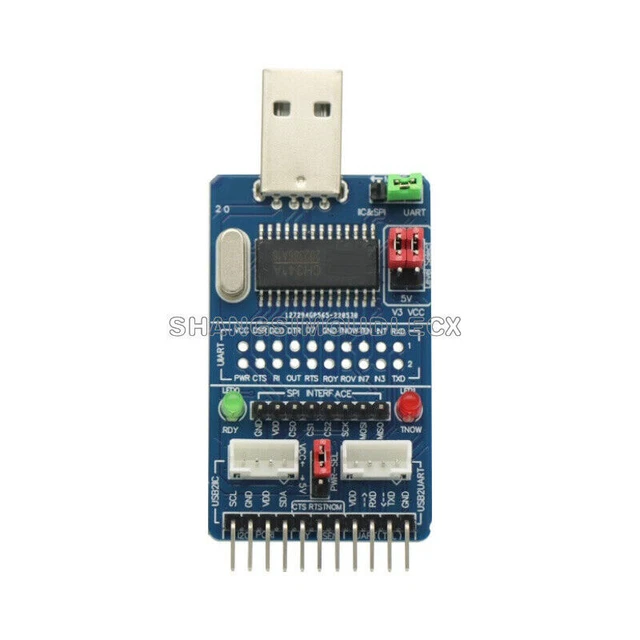 ALL IN 1 Multifunctional USB to SPI/I2C/IIC/UART/TTL/ISP serial Adapter EUR 8,32 - PicClick DE