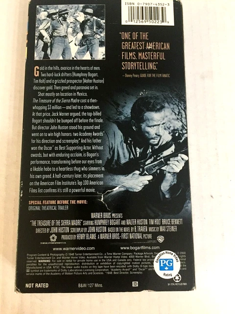 THE TREASURE OF the Sierra Madre VHS tape Ships Same Day With Tracking ...