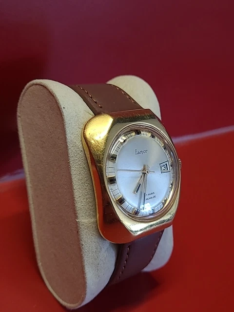 TRÈS BELLE MONTRE homme FLAMOR Pl or JUMBO 36mm fonctionne EUR 55,00 ...