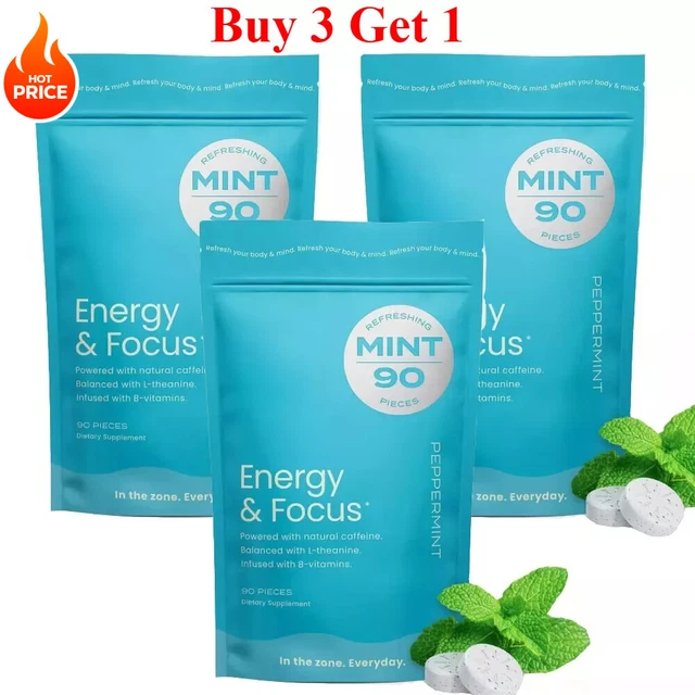 NEURO MINTS NOOTROPICS Blast Mint L-Theanine B-12 Brain Function 90pcs ...