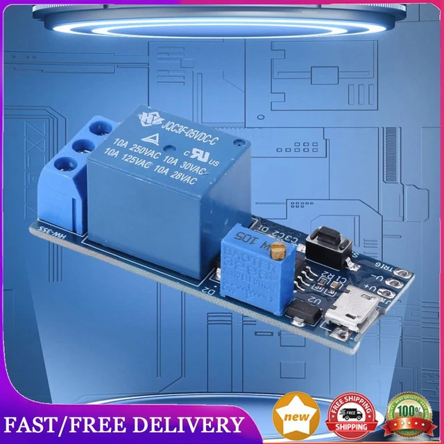 ADJUSTABLE RELAY MODULES 5V-30V Time Relay Shield Modules Electronic ...