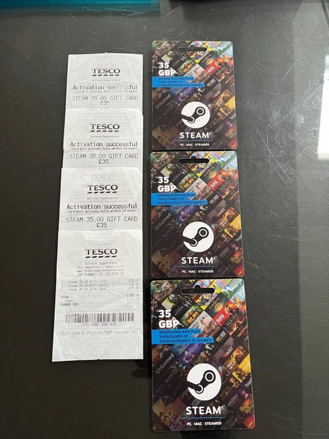 STEAM GIFT CARD £35 GBP £37.10 - PicClick UK