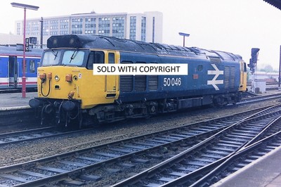 RAILWAY / TRAIN Negative 35mm Loco Class 50 50046 Sold with copyright ...