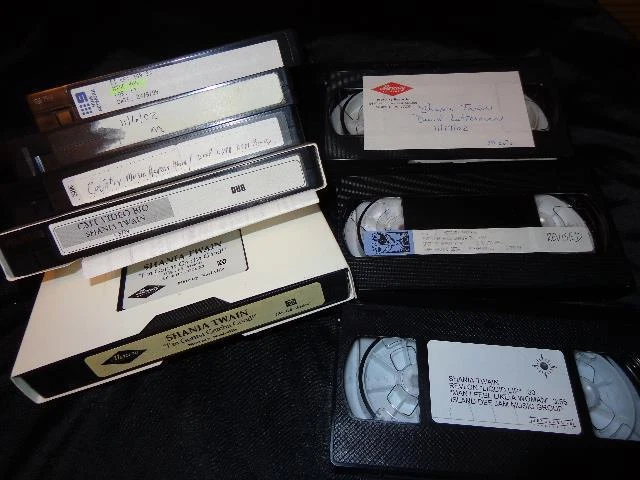 SHANIA TWAIN *7 VHS Tapes*Letterman/CMT Video Bio/Country Across ...