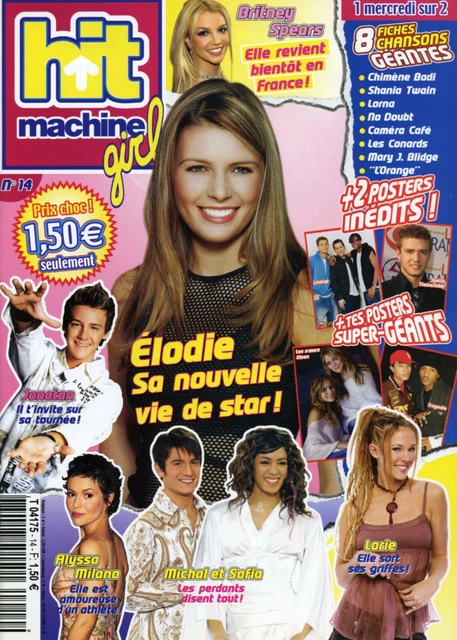 MAGAZINE HIT MACHINE GIRL n°14, ELODIE, M.POKORA, LORIE, Jonatan CERRADA, OLSEN EUR 15,00 ...