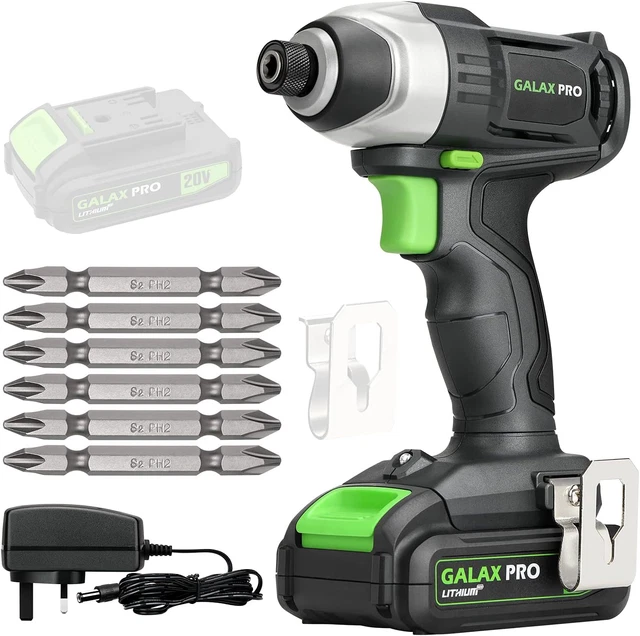 GALAX PRO CORDLESS Impact Driver 20V, Variable Speed 0-2800RPM,with LED ...