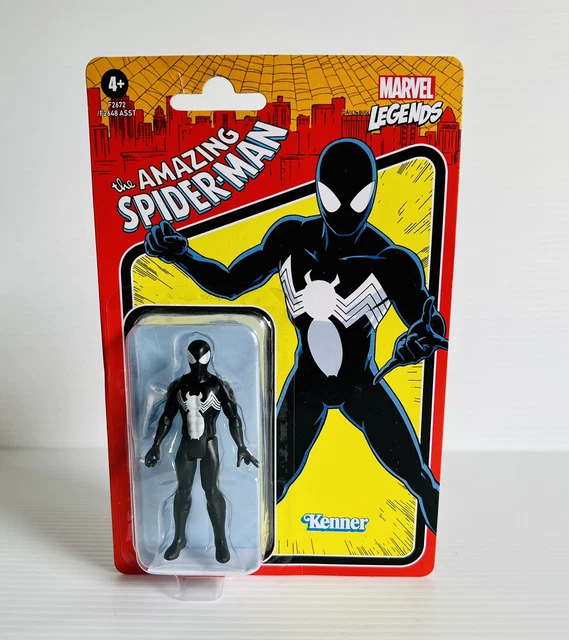 HASBRO MARVEL LEGENDS Symbiote Spider-Man Retro 3.75-in Action Figure £ ...