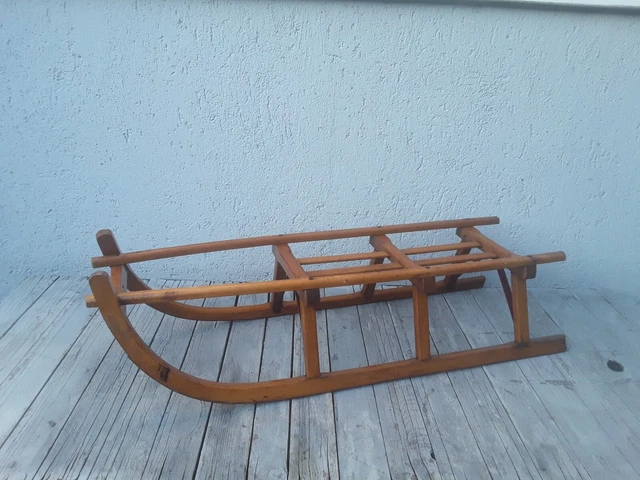 VECCHIA SLITTA IN Legno Di Faggio Originale EUR 155,00 - PicClick IT