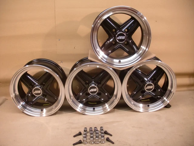 FORD ESCORT CAPRI Cortina Black Revolite 7X13 Alloy Wheel Set 13X7 Et-7 ...