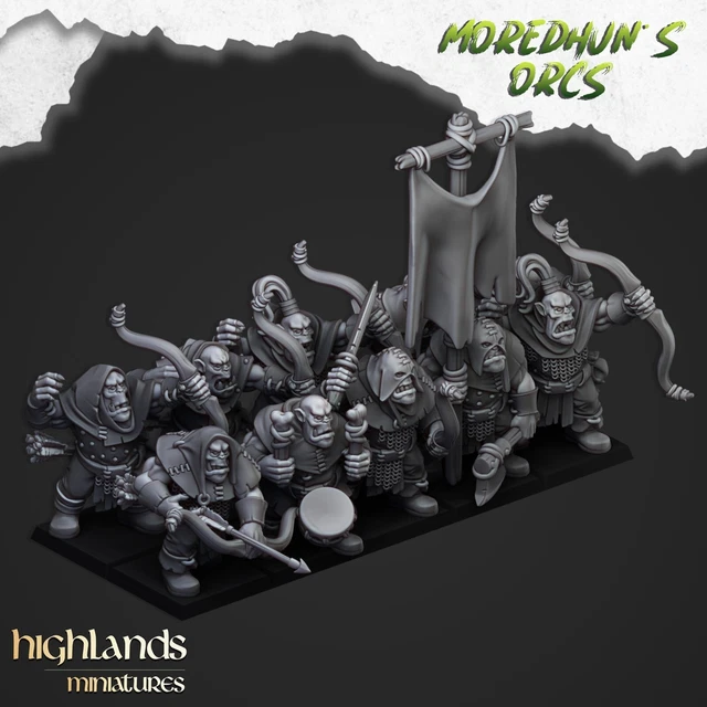 32/28MM HIGHLAND MINIS Orc Archers for Fantasy Wargaming £9.03 ...