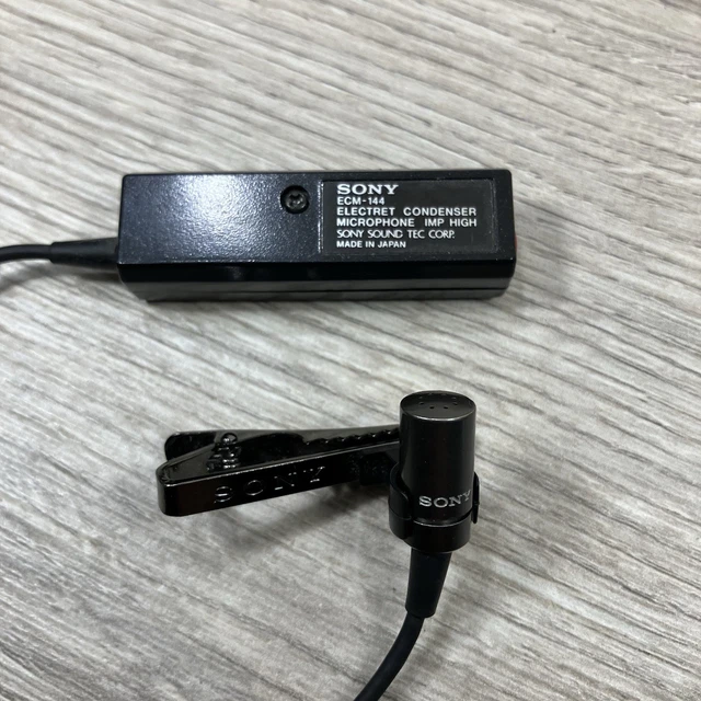 SONY ECM-144 MICROPHONE à Condensateur Electret Condenser Micro Cravate ...