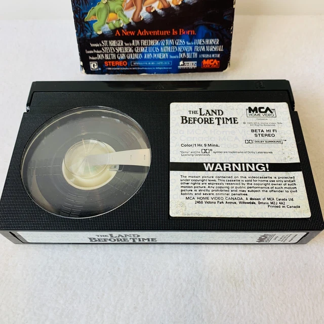 THE LAND BEFORE Time Betamax Beta Tape 1989 MCA Not VHS Cartoon ...