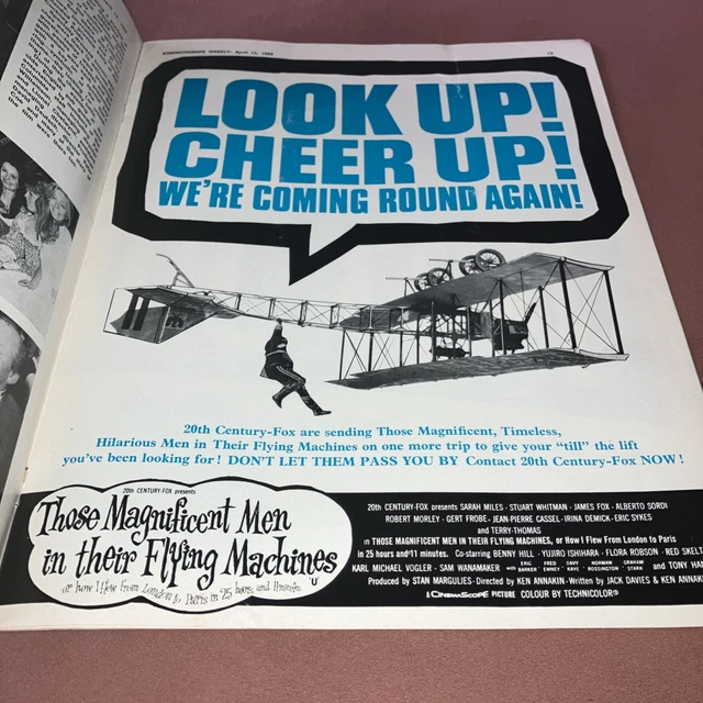 KINE WEEKLY 1969. Nathalie delon, Jim Dale, Spike Milligan, Rolf Harris ...