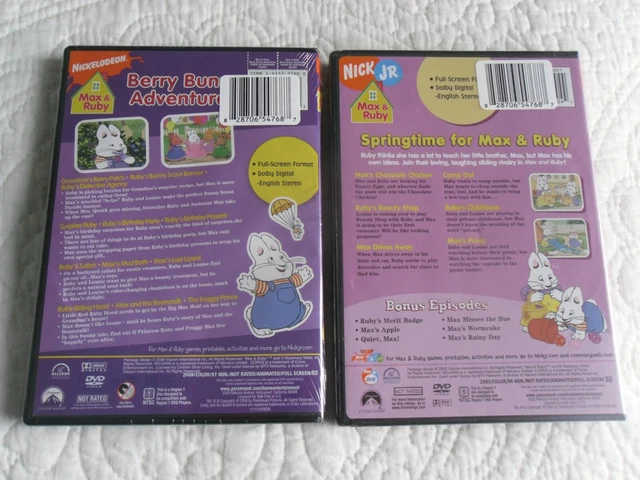 Berry Bunny Adventures And Springtime For Max And Ruby Dvds Both Animated