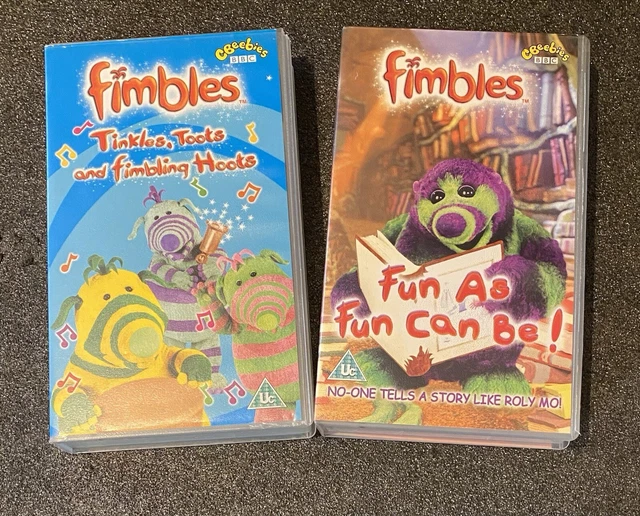 FIMBLES CBEEBIES VHS Video Tape Bundle Fun As Fun Can Be, Tinkles Toots ...