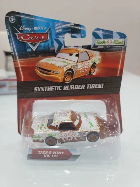 DISNEY PIXAR CARS Tach-O-Mint 101 Synthetic Rubber Tires Mint Rare ...