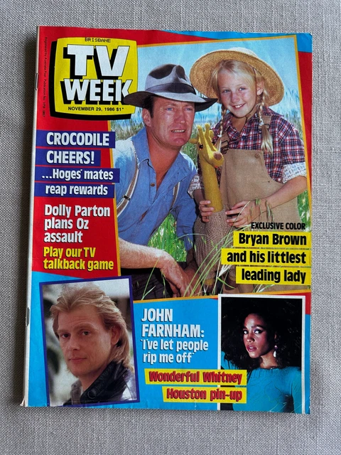 VINTAGE TELEVISION - "Australian TV Week" Nov 1986 Whitney Houston ...
