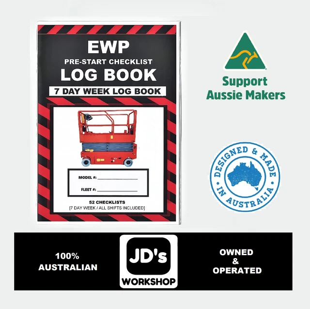 ELEVATED WORK PLATFORM [EWP] Pre-Start Inspection Checklist Log Book ...