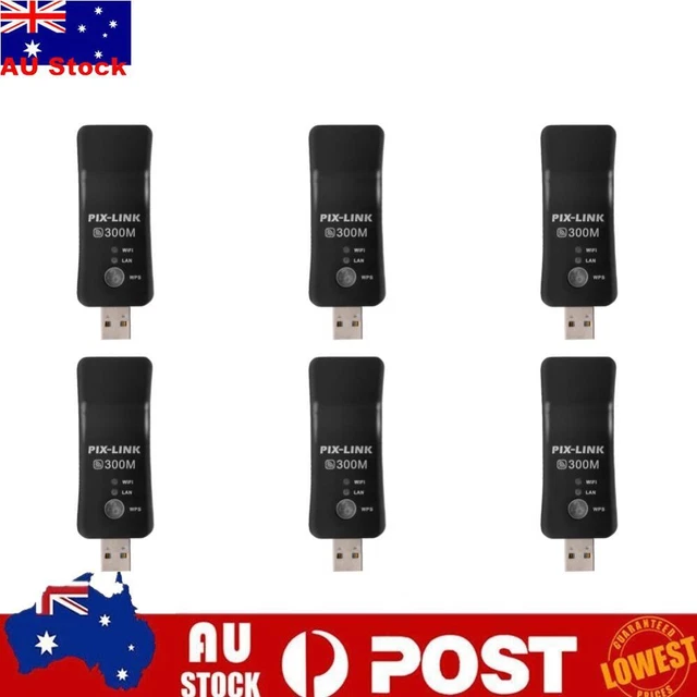 USB TV WIFI Dongle Adapter 300Mbps Universal Wireless Receiver RJ45 WPS ...