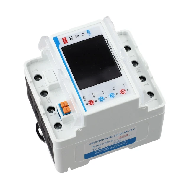 3 PHASE ELECTRICITY Meter 3P4W Energy Meter DIN-Rail Mounted Energy ...