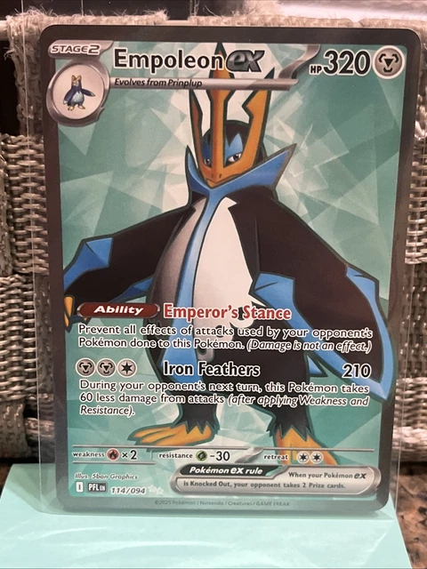 POKÉMON TCG EMPOLEON ex 114/094 Phantasmal Flames Full Art Holo £2.67 ...