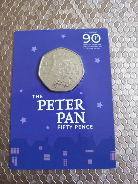 2019 BU ISLE Of Man Peter Pan 50p 90 Years Of Great Ormond Street Hospital £10.00 - PicClick UK