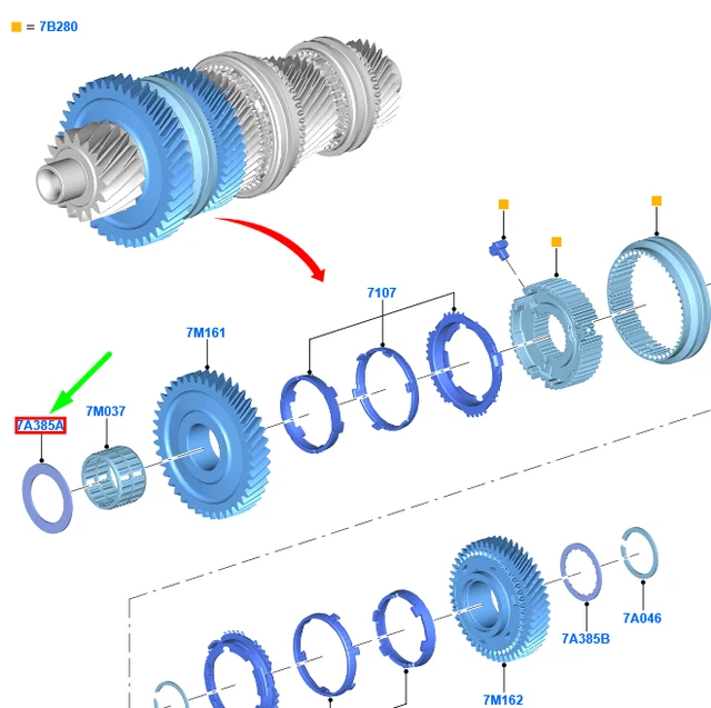 FORD ECOSPORT MK2 BK Transmission Output Shaft Thrust Washer 2118807 ...
