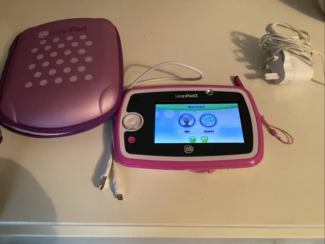 LEAPFROG LEAPPAD3 KIDS Learning Tablet Purple Working Plus Case + Leads ...