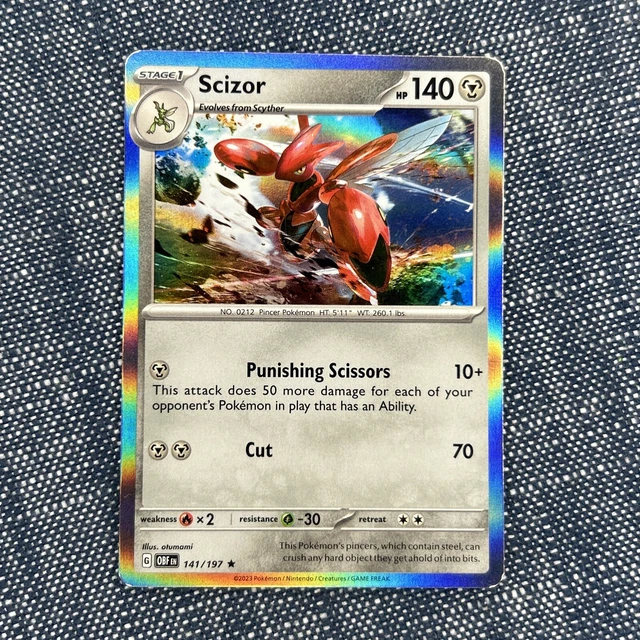 POKÉMON TCG SCIZOR SV03: Obsidian Flames 141/197 Holo Rare EUR 1,85 ...