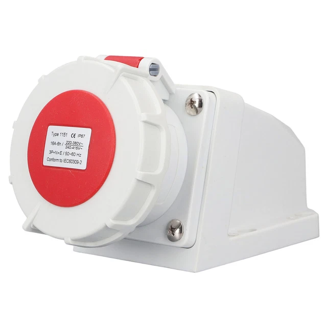 INDUSTRIAL CONNECTOR SOCKET 16A 5 Pin 3P+N+E IP67 Socket 220‑380V 240 ...