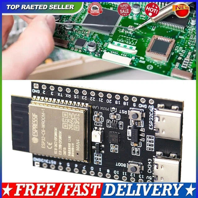 Esp32 C6 Minimum System Board Risc V Esp32 C6 Wroom 1 Core Board 512kb Sram £851 Picclick Uk