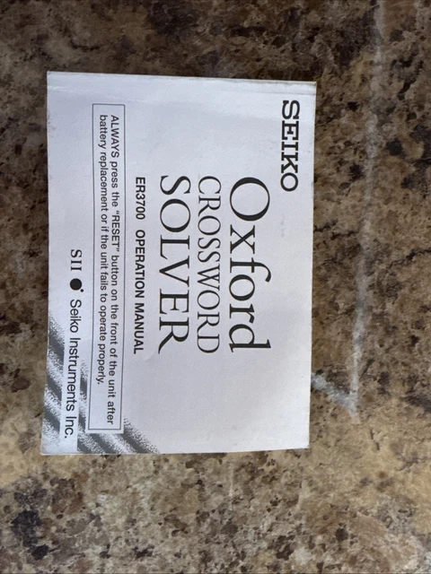 SEIKO ER3700 OXFORD Crossword Solver Thesaurus Spell Checker Anagram £ ...