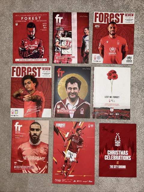 8 X NOTTINGHAM Forest Home Collectable Football Programmes 2018-2024 £ ...