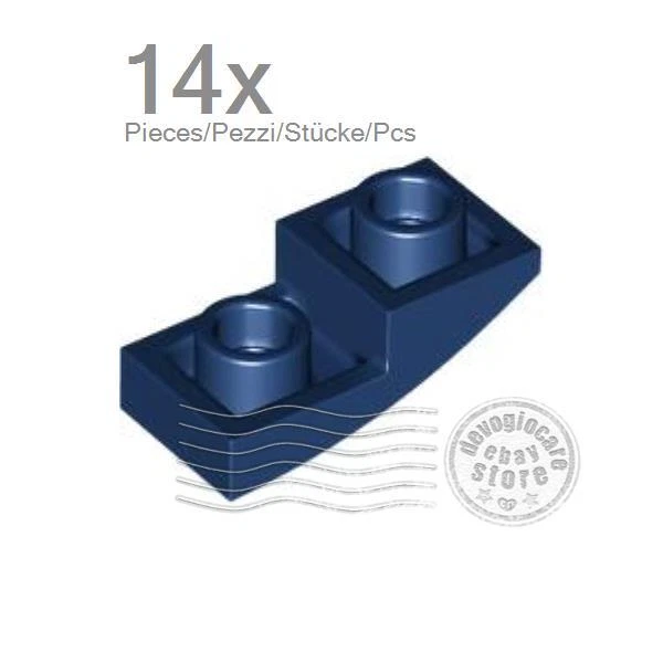 14X LEGO 24201 Slope Curved Inverted 2x1x2/3 Dark Blue | 6236573 EUR 9 ...