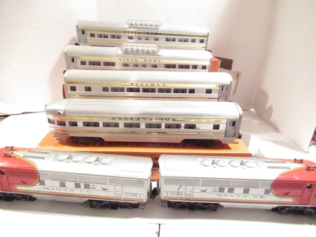 LIONEL TRAINS POST-WAR 2383 Santa Fe Presidental Passenger Set- Exc/Ln ...