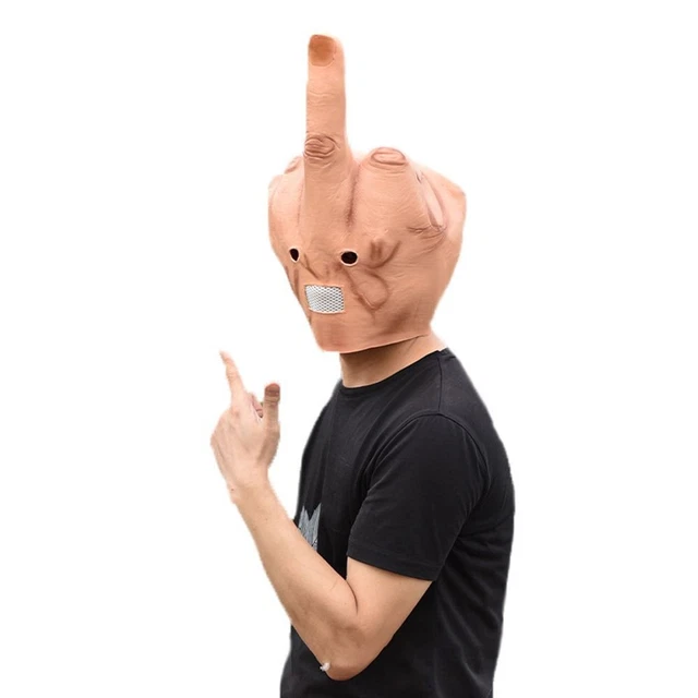 VERTICAL MIDDLE FINGER Middle Finger Mask Give the Finger Fancy Dress ...