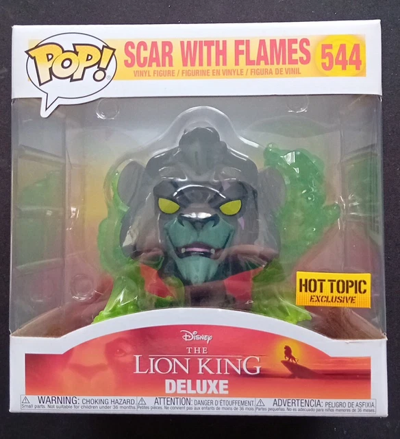 FUNKO POP DISNEY The Lion King Deluxe Scar With Flames # 544 Hot Topic ...