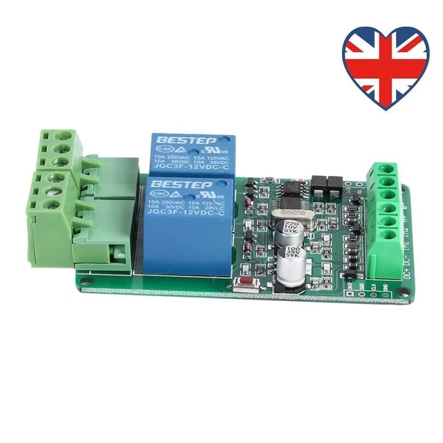 MODBUS RTU 2 Way Relay Module STM32F030F4 Micro Controller RS485 ...