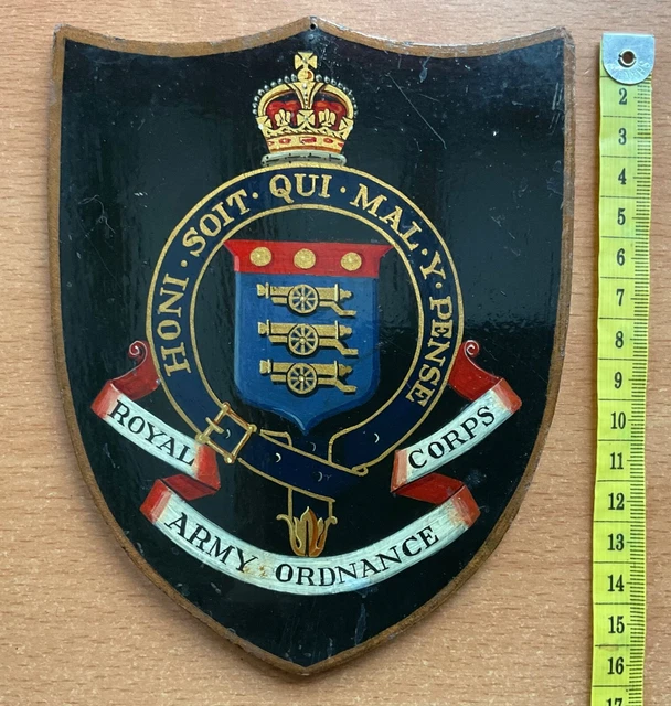 ORIGINAL BRITISH ROYAL Army Ordnance Corps Raoc Wall Plaque, Hand ...