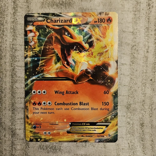 CHARIZARD EX ULTRA RARE 12/106 XY Flashfire Pokemon card TCG NM HOLO ...