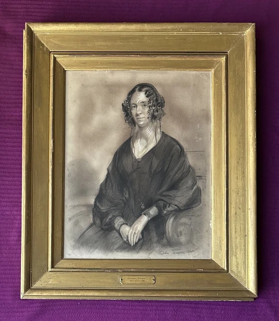 SIR DANIEL MACNEE 1806-1882 RSA original signed charcoal painting ...