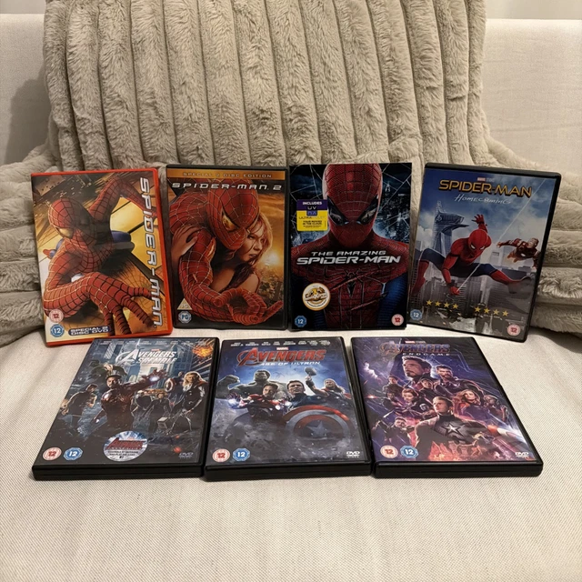 7 SUPERHERO MOVIES on DVD 4 x Spider-Man and 3 x Avengers Movies! £4.38 ...