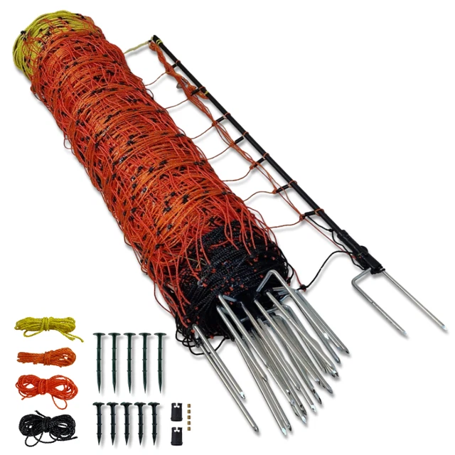 ELECTRIC SHEEP NETTING 50m Roll 90cm High Net Fencing Fence Orange ...