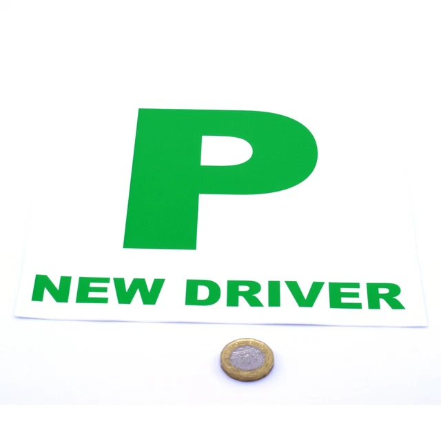 NEW DRIVER P Plate Stickers 2x Safety Car Learner Just Passed Vinyl new-driver-p-plate-stickers-2x-safety-car-learner-just-passed-vinyl