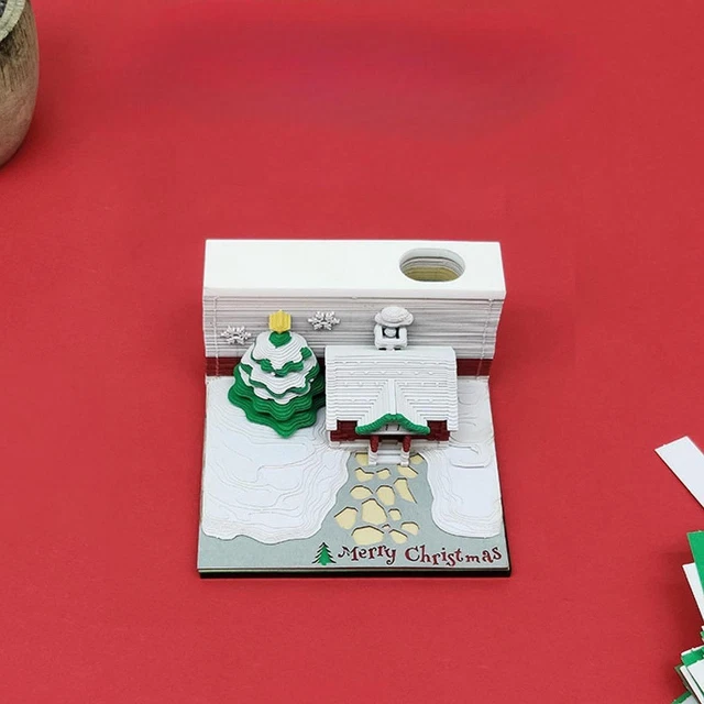 BLOC-NOTES 3D EN papier calendrier, magnifique bloc-notes de décoration ...