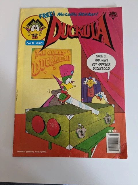 VINTAGE DUCKULA UK Comic Number 8 1990 London Editions Magazine Retro ...