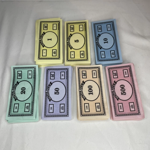MONOPOLY MONEY PAPER Cash Notes Pack 1996 Spare Replacement Part ...